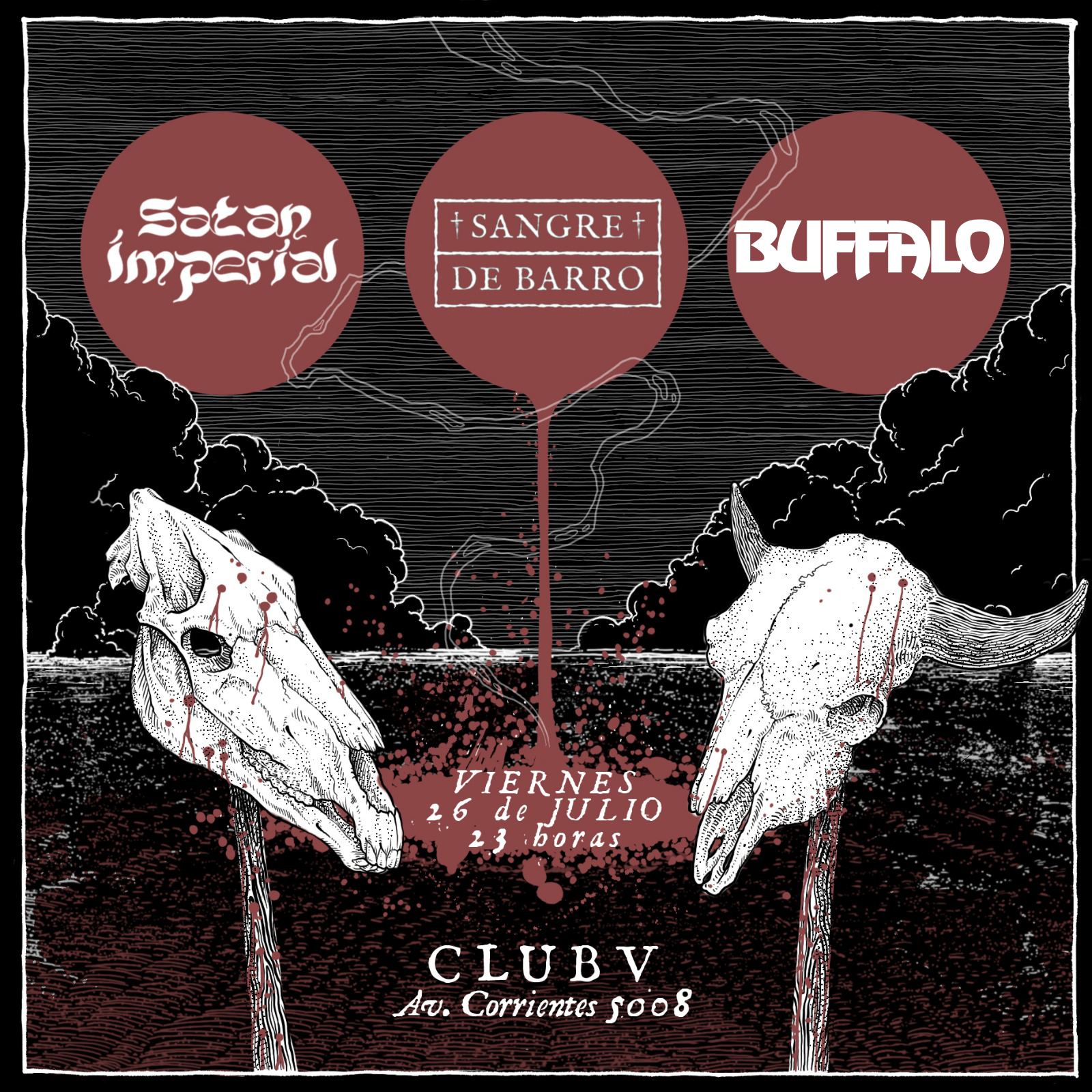 BUFFALO, SANGRE DE BARRO & SATAN IMPERIAL - Metal-Daze Webzine